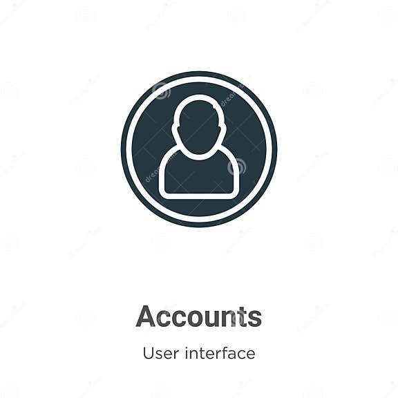 Accounts Vector Icon on White Background. Flat Vector Accounts Icon ...