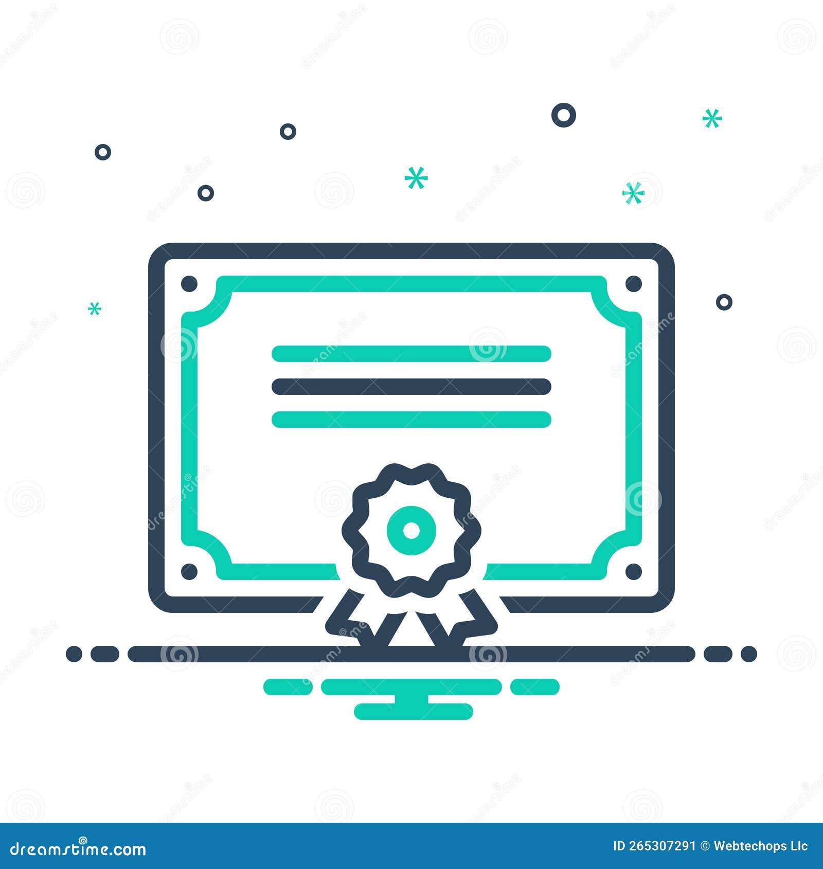 Mix Icon for Accreditation, Certificate and Best Stock Vector ...