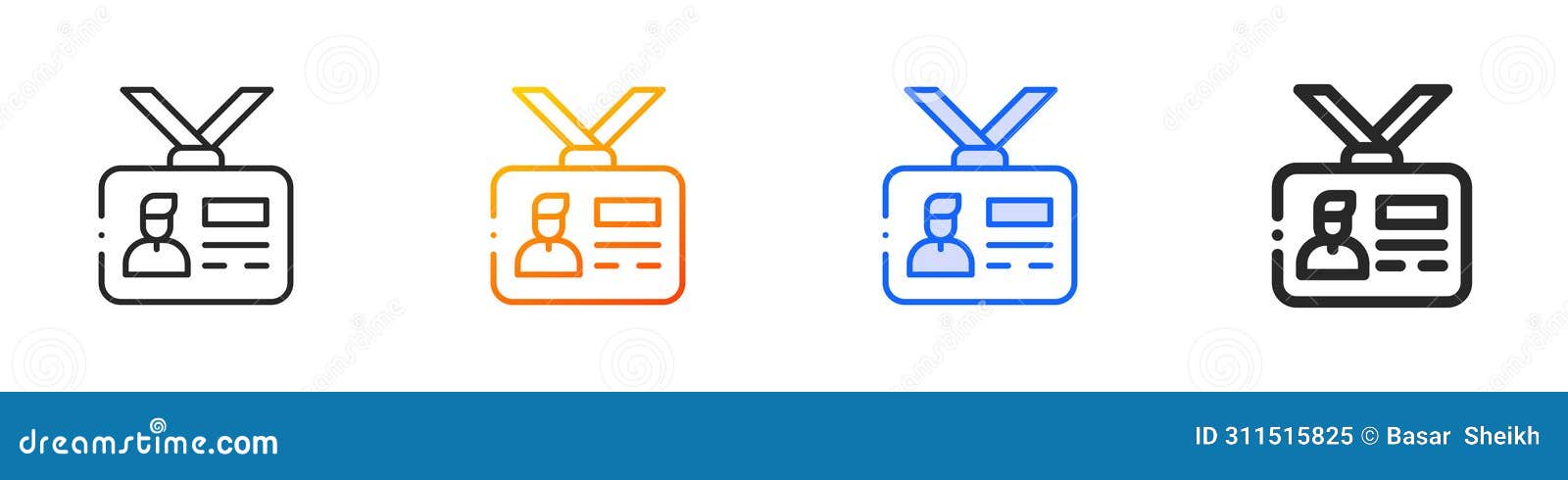 The Accreditation Icon. Admission And Badge, Identification, Pass ...