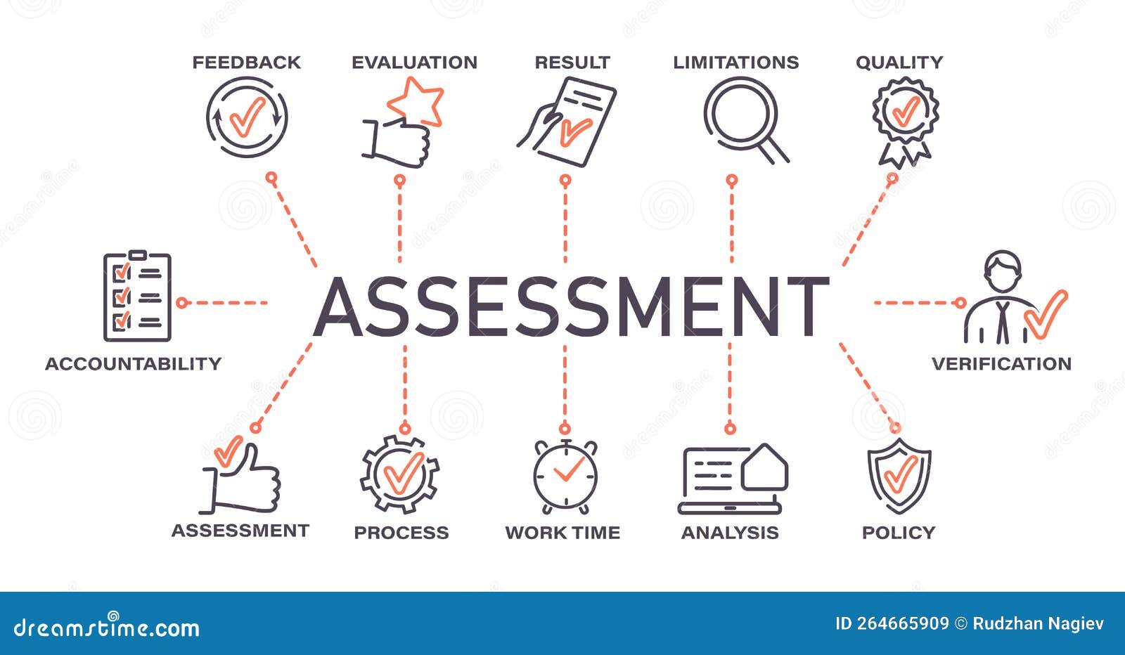 Accreditation icons set stock vector. Illustration of result - 264665909