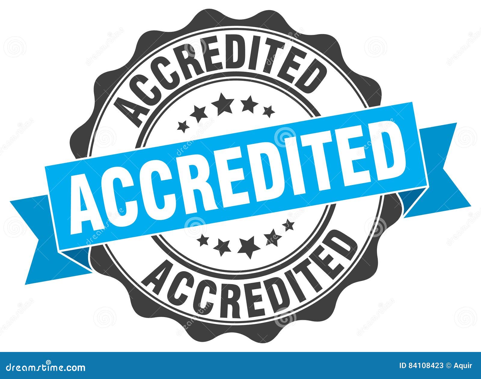 Accredited stamp. sign stock vector. Illustration of accredited - 84108423