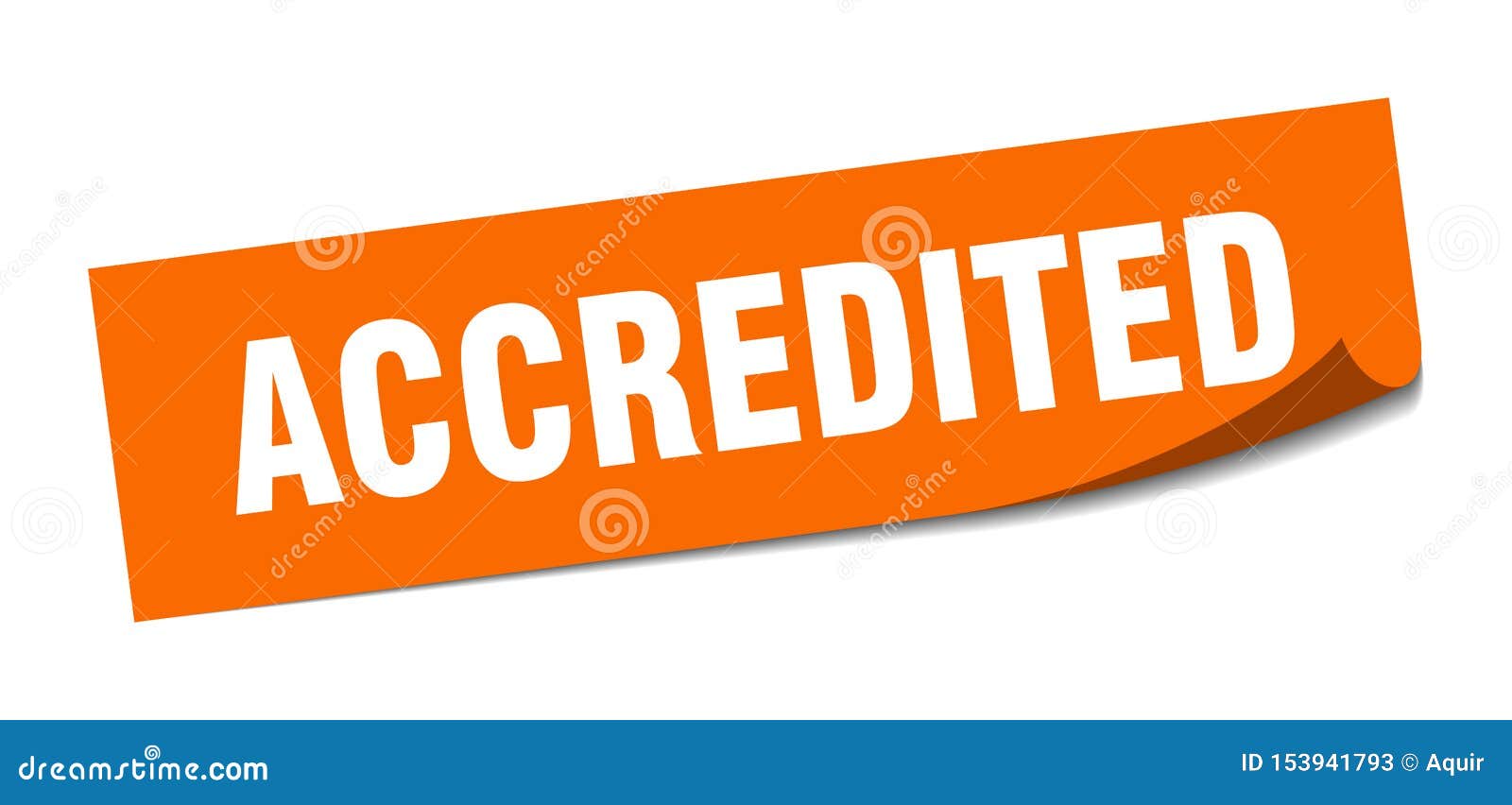 Accredited sticker. stock vector. Illustration of element - 153941793