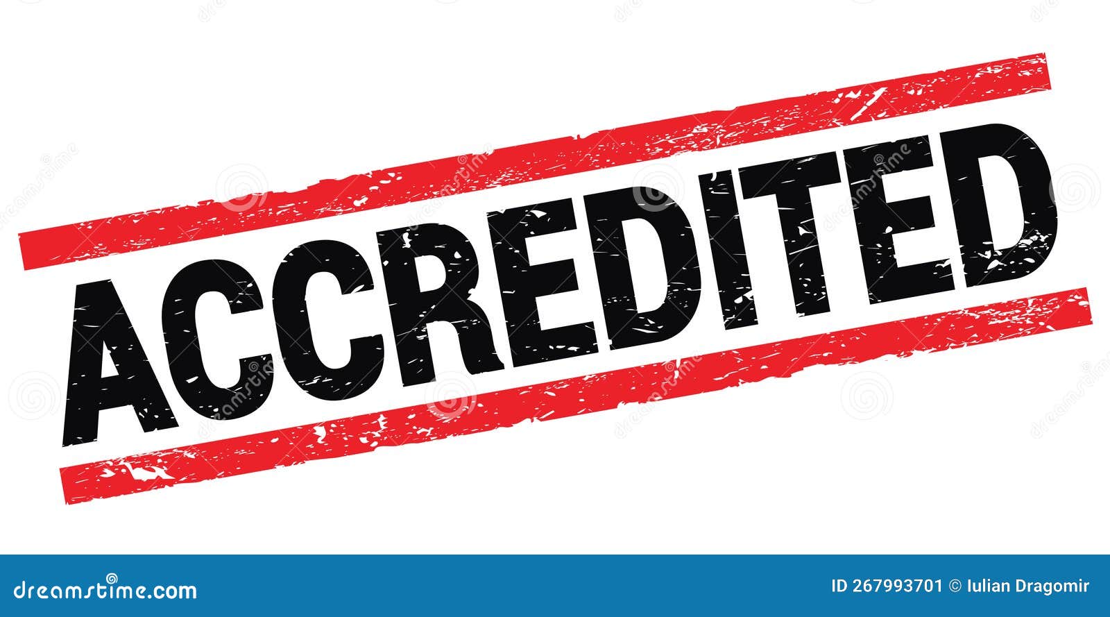 ACCREDITED Text on Black-red Rectangle Stamp Sign Stock Illustration ...
