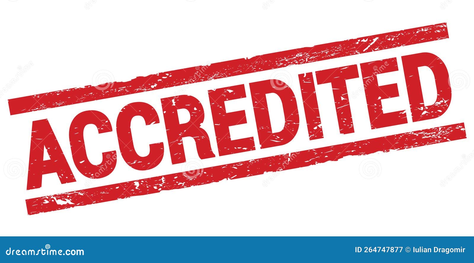ACCREDITED Text on Red Rectangle Stamp Sign Stock Illustration ...
