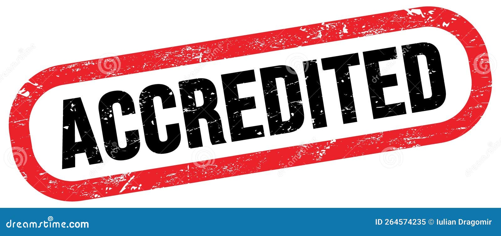 ACCREDITED, Text Written on Red-black Stamp Sign Stock Illustration ...