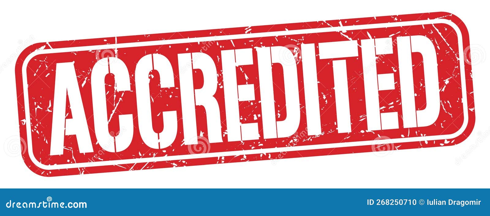 ACCREDITED Text Written on Red Stamp Sign Stock Illustration ...