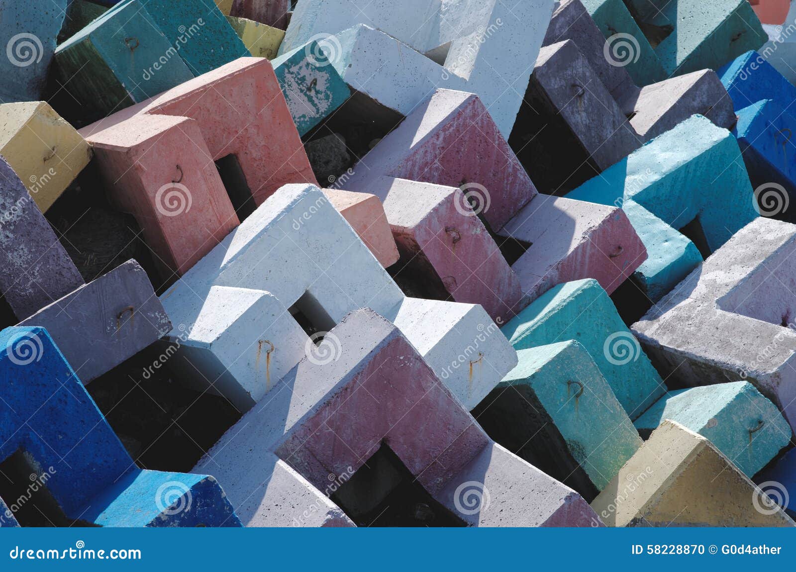 Accropode units stock photo. Image of protection, blocks - 58228870