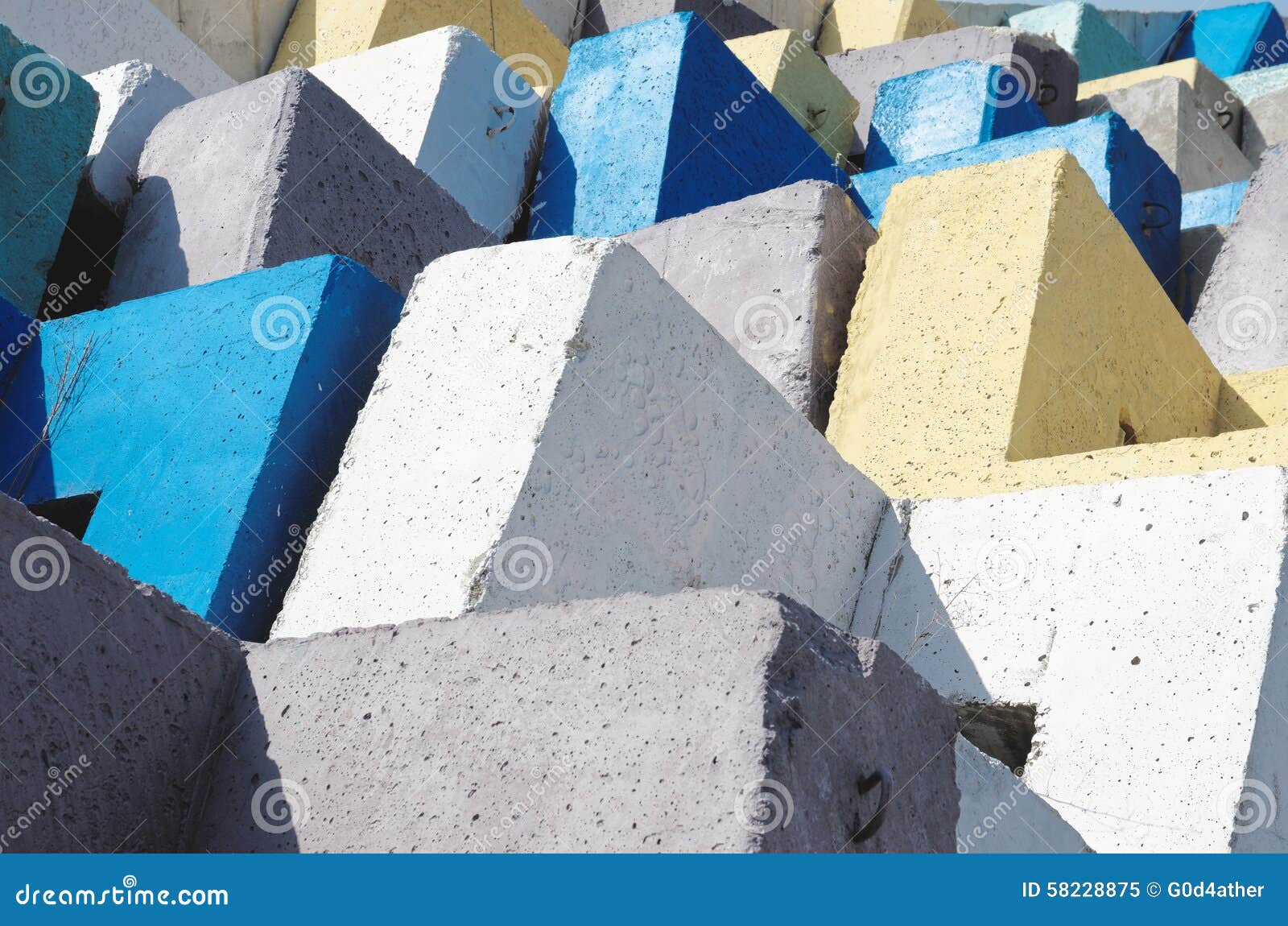 Accropode units stock image. Image of breakwaters, accropode - 58228875