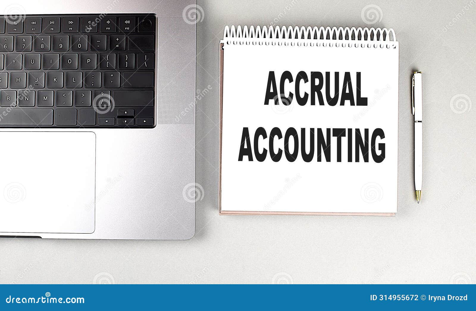 ACCRUAL ACCOUNTING Text on Notebook with Laptop and Pen Stock Photo ...