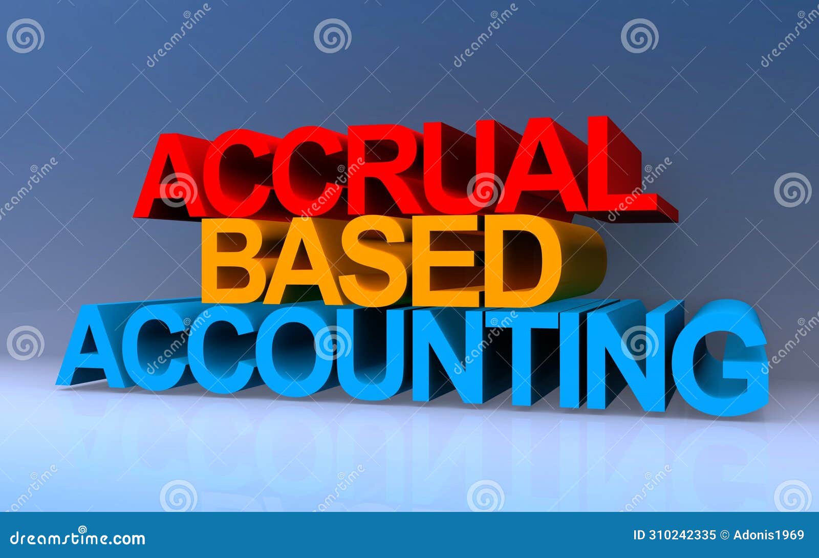Accrual Based Accounting on Blue Stock Illustration - Illustration of ...