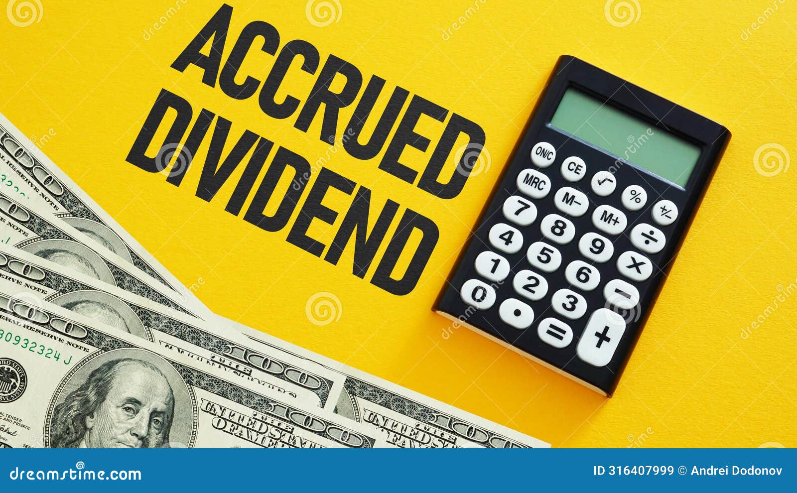 Accrued Dividend and Accrued Interest are Shown Using the Text Stock ...
