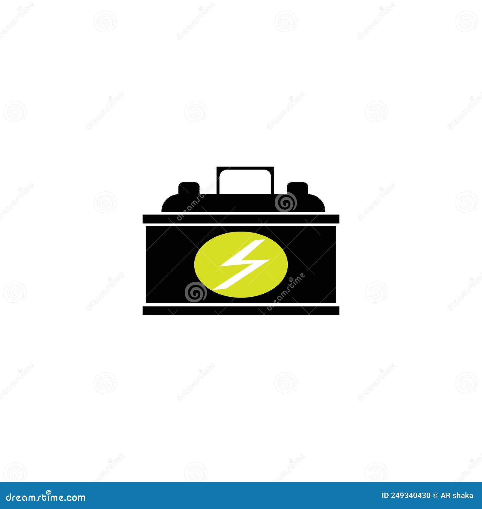 Accu icon logo stock vector. Illustration of white, charge - 249340430