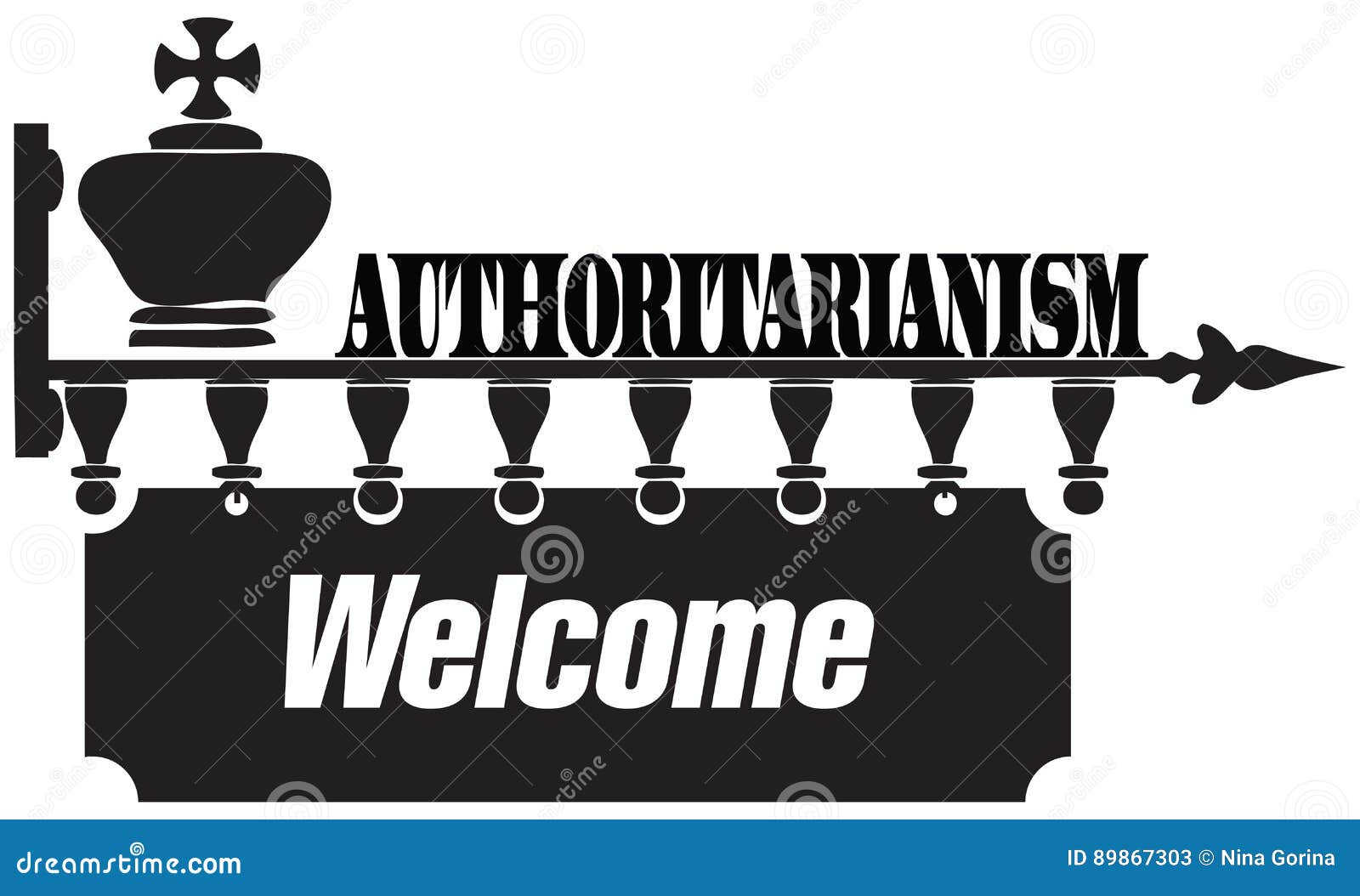 Accueil à l'autoritarisme illustration de vecteur. Illustration du ...