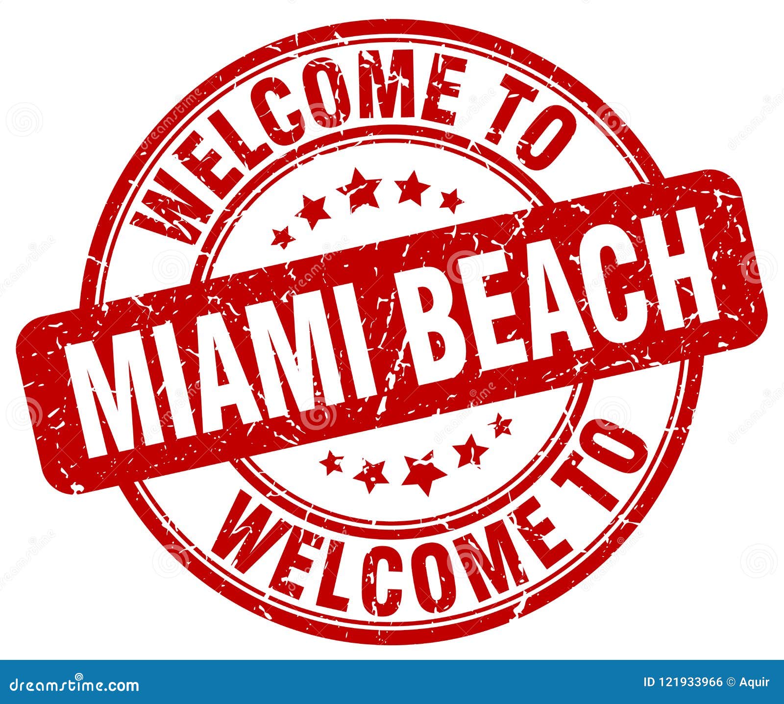 Accueil Au Timbre De Miami Beach Illustration de Vecteur - Illustration ...