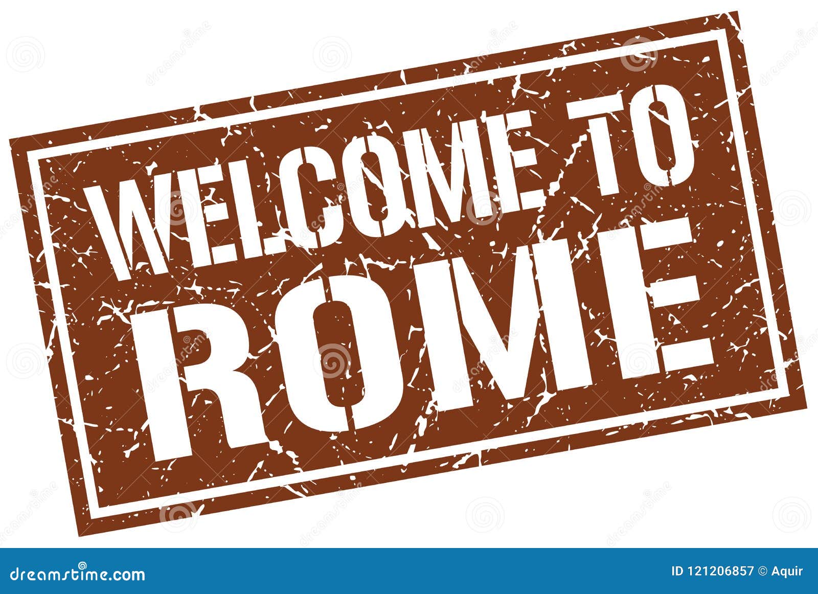 Accueil au timbre de Rome illustration de vecteur. Illustration du ...