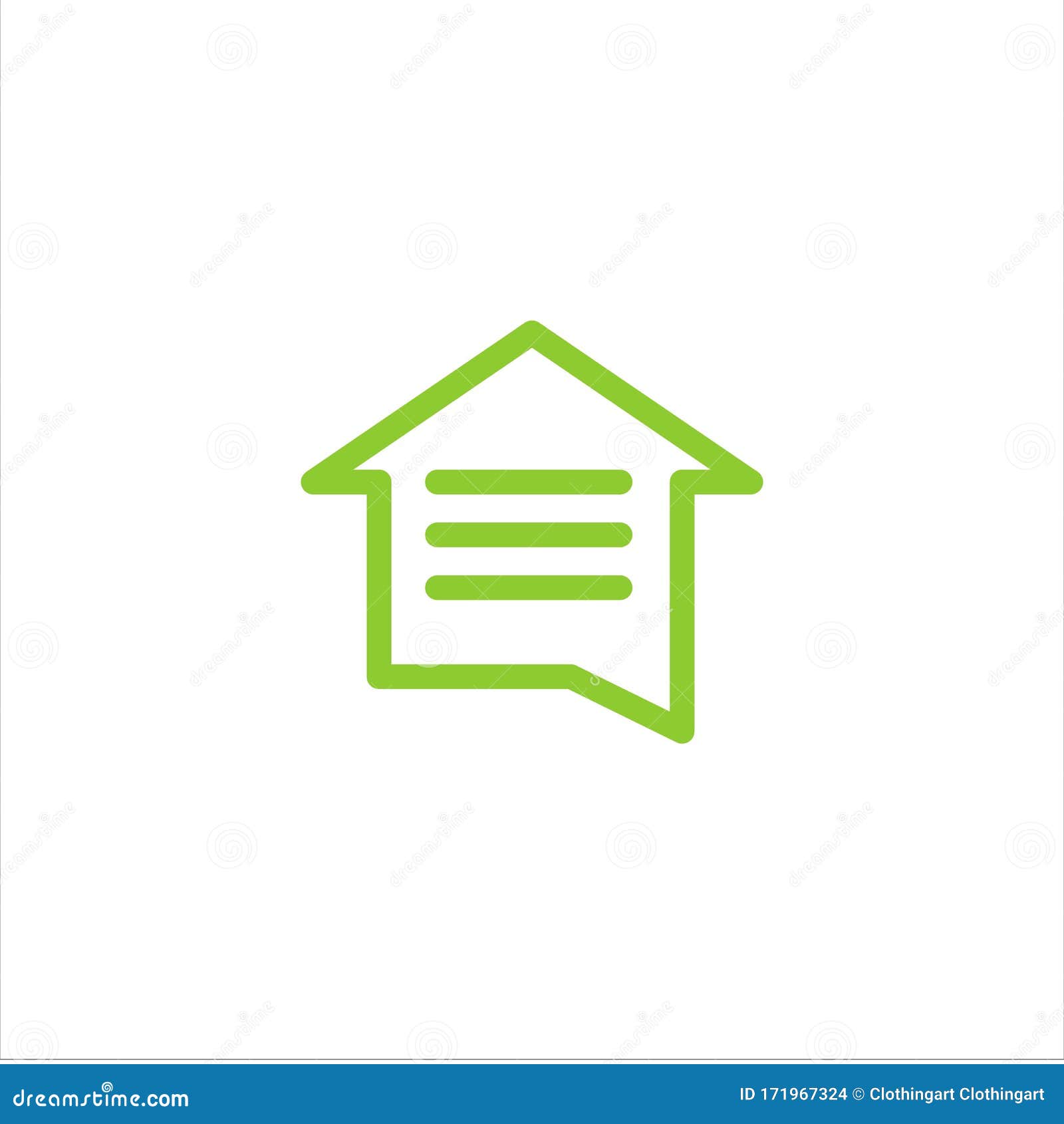 Accueil Logo Design Concept Et Communication Illustration de Vecteur ...