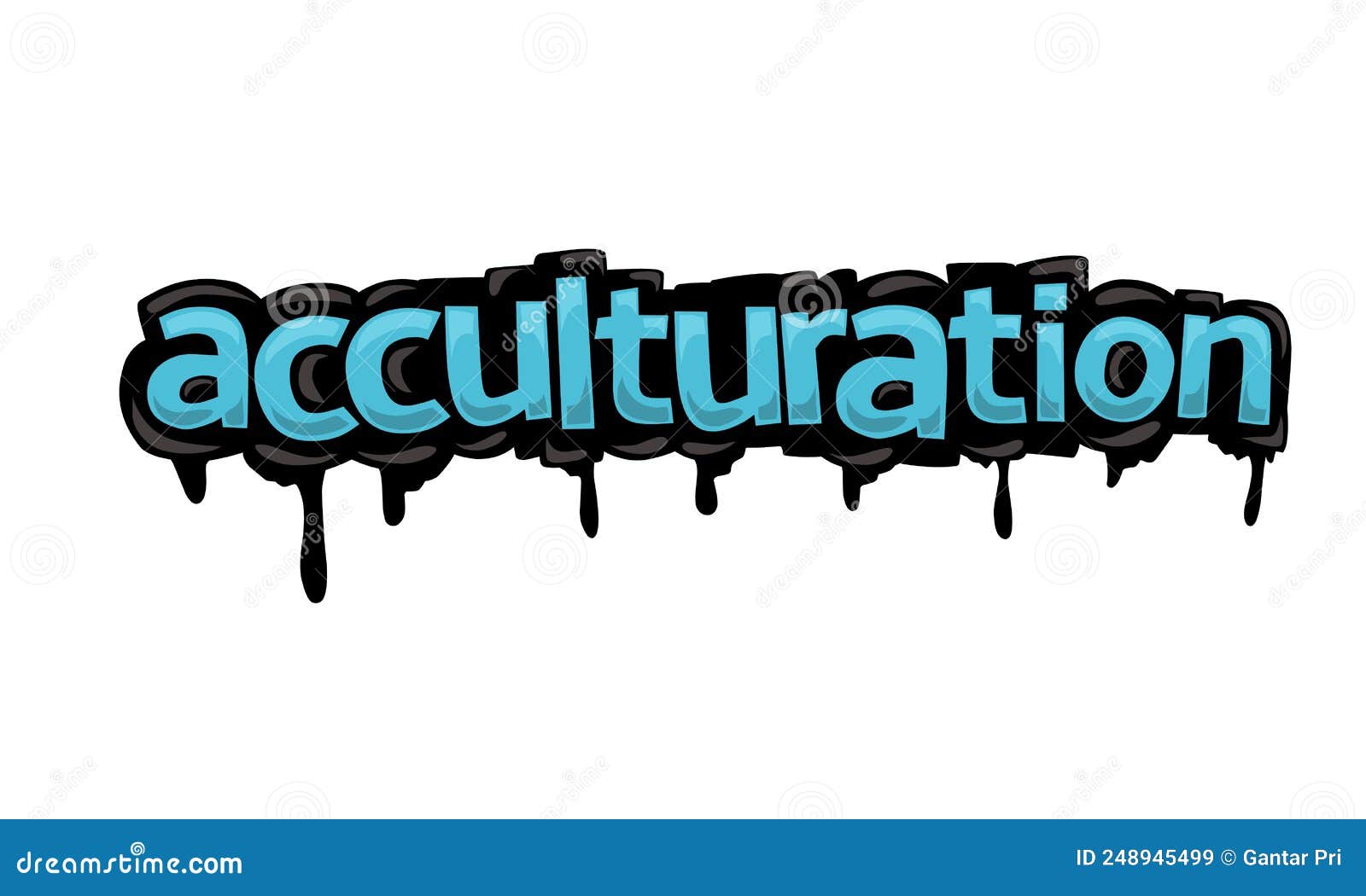 ACCULTURATION Writing Vector Design On White Background | CartoonDealer ...