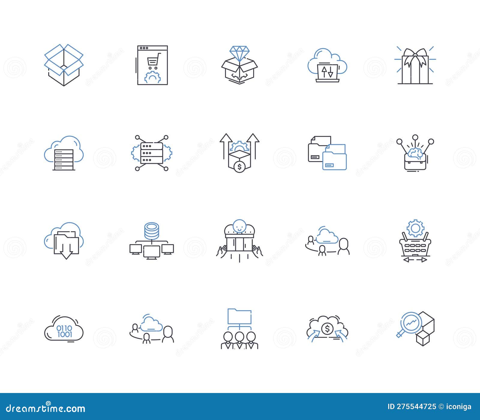 Accumulating Line Icons Collection. Hoarding, Stockpiling, Collecting ...