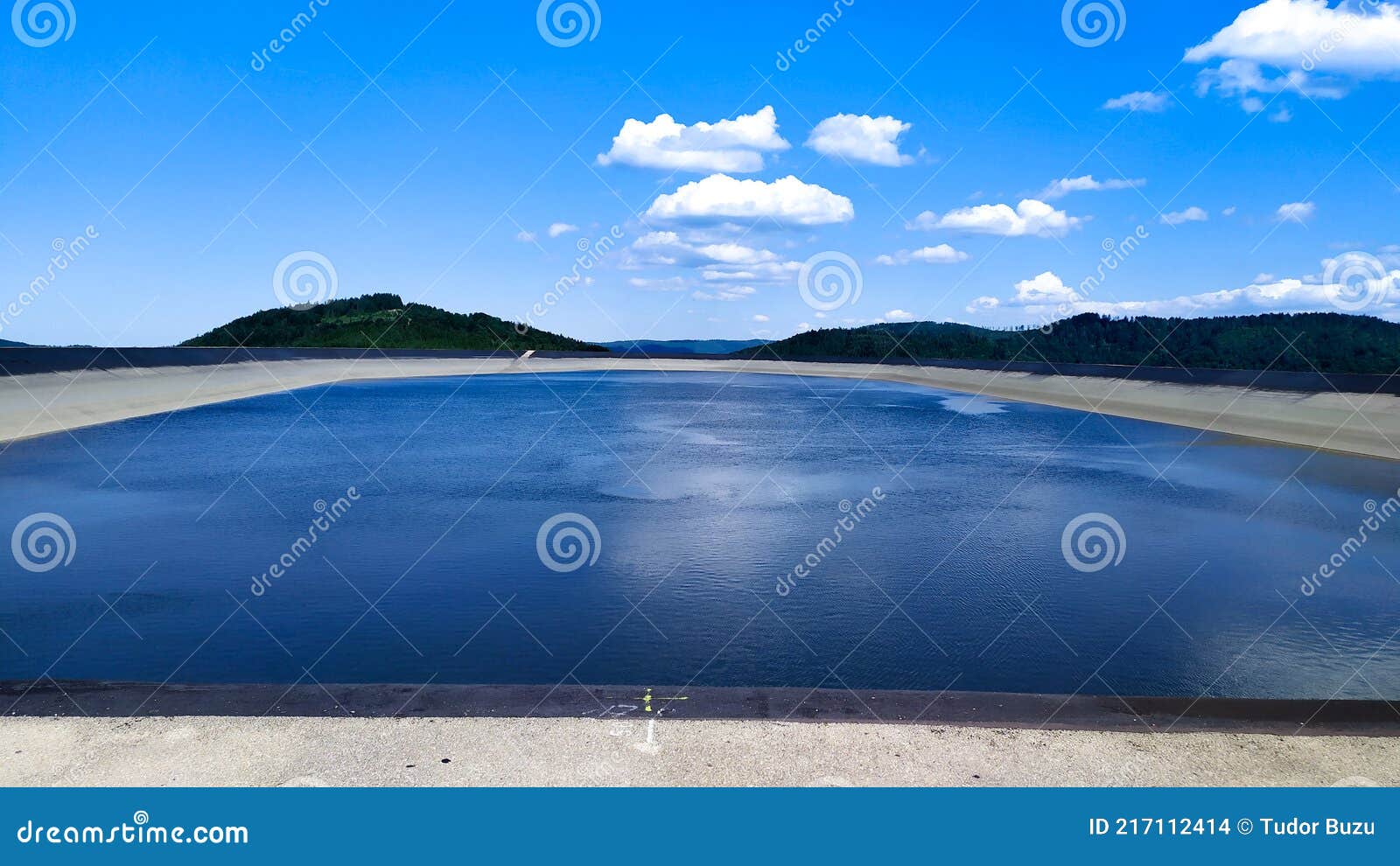 Accumulation Basin in the Mountains Stock Photo - Image of accumulation ...