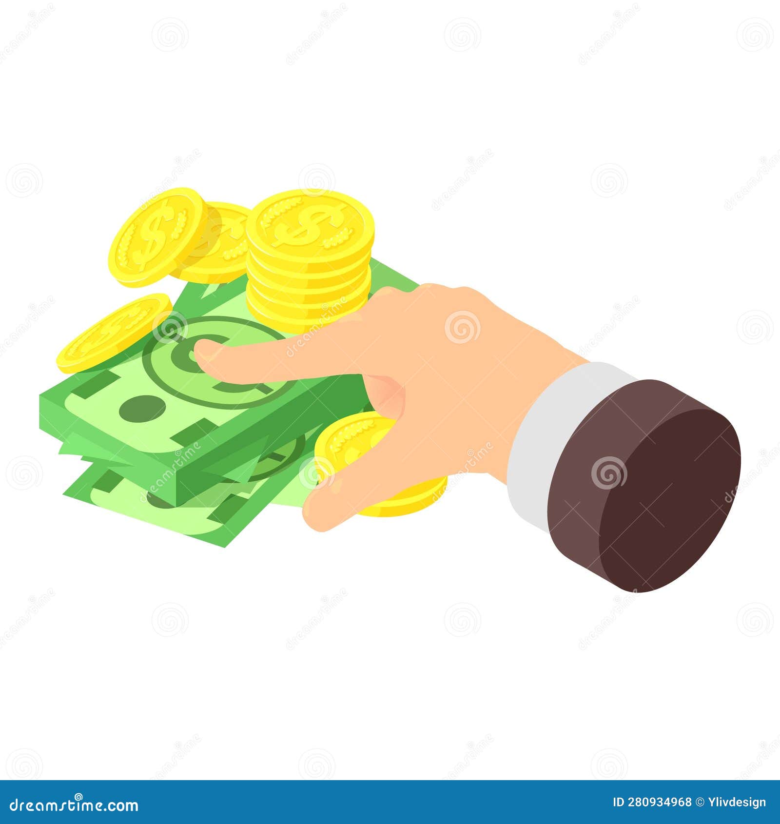 Accumulation Concept Icon Isometric Vector. Human Hand Pointing Gesture ...