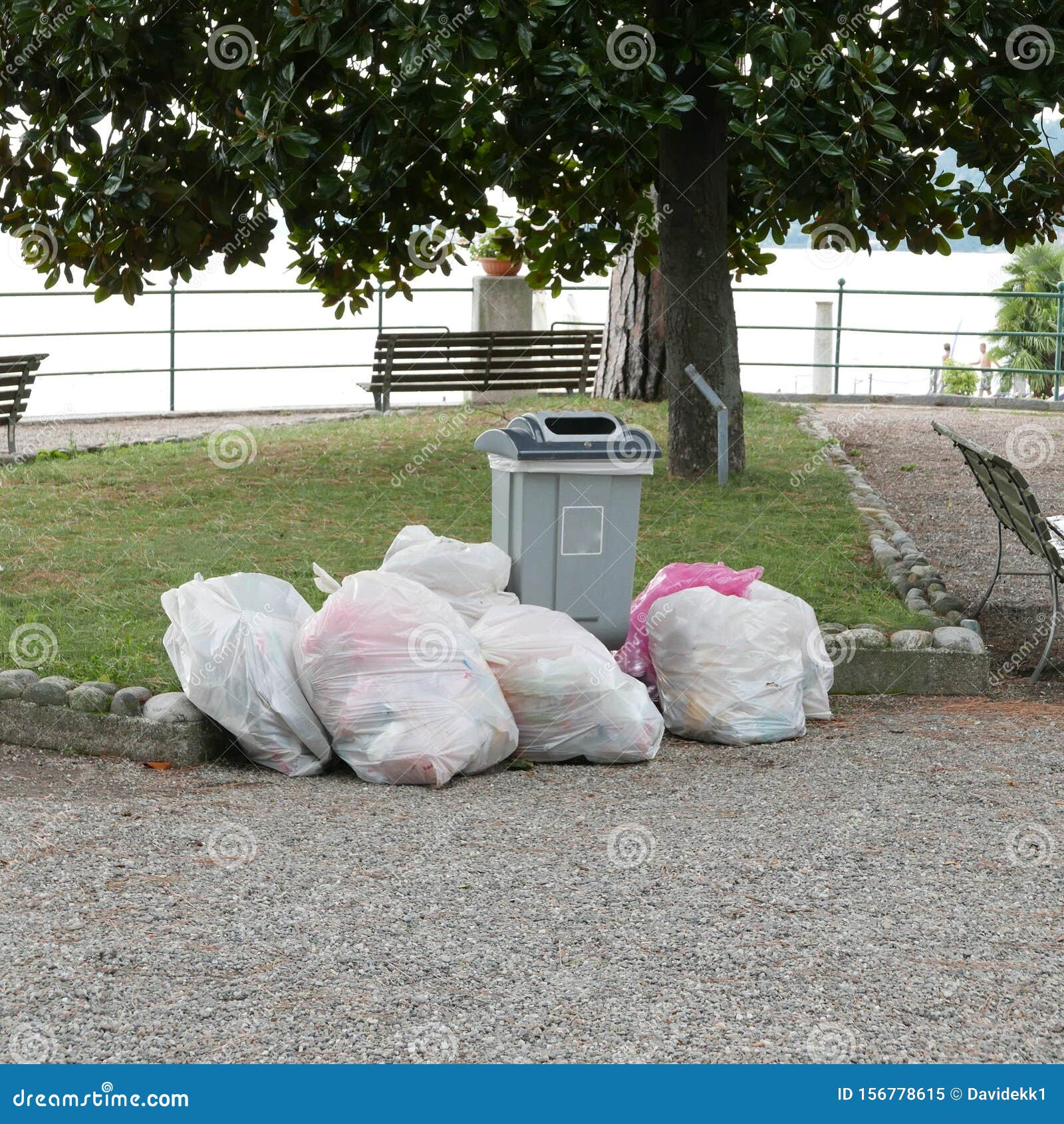 Accumulation of Different Garbage Bags Stock Image - Image of park ...