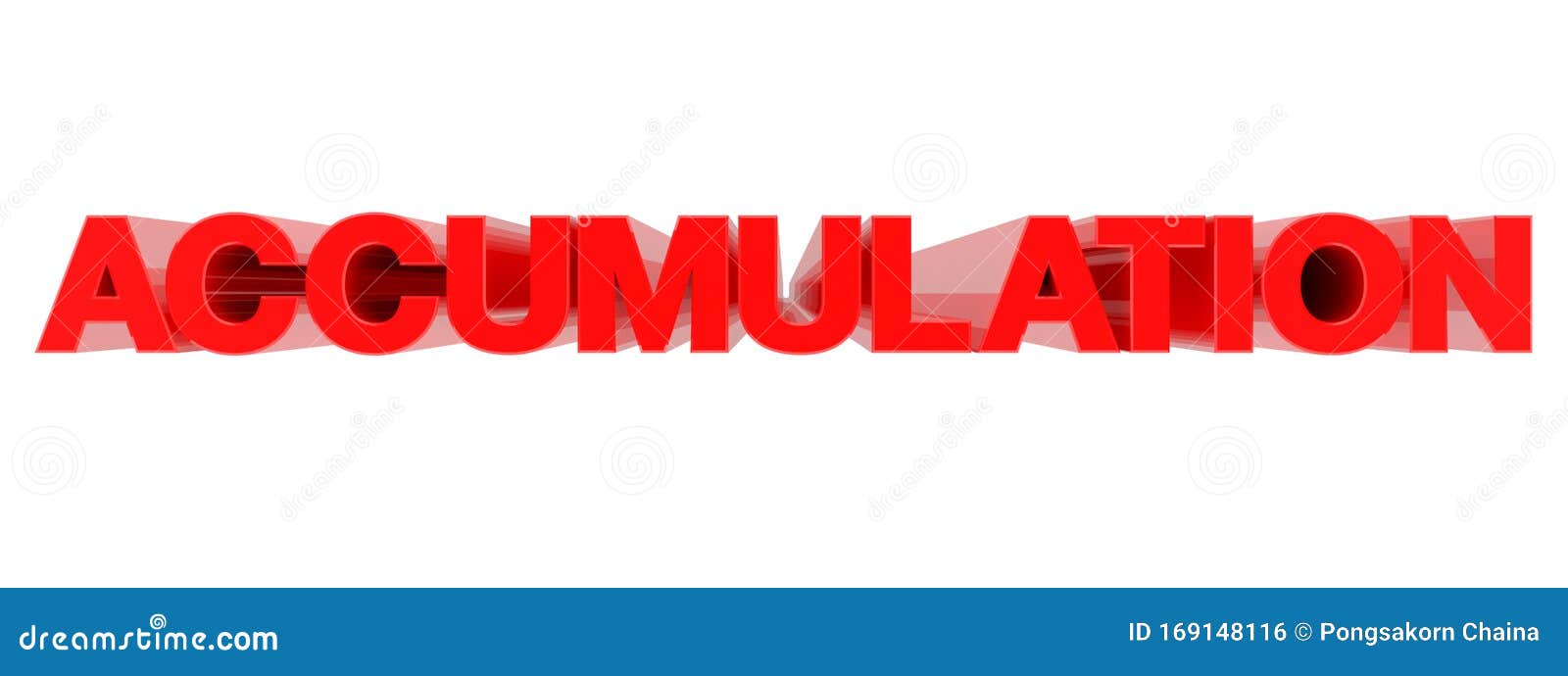 ACCUMULATION Word on White Background 3d Rendering Stock Illustration ...