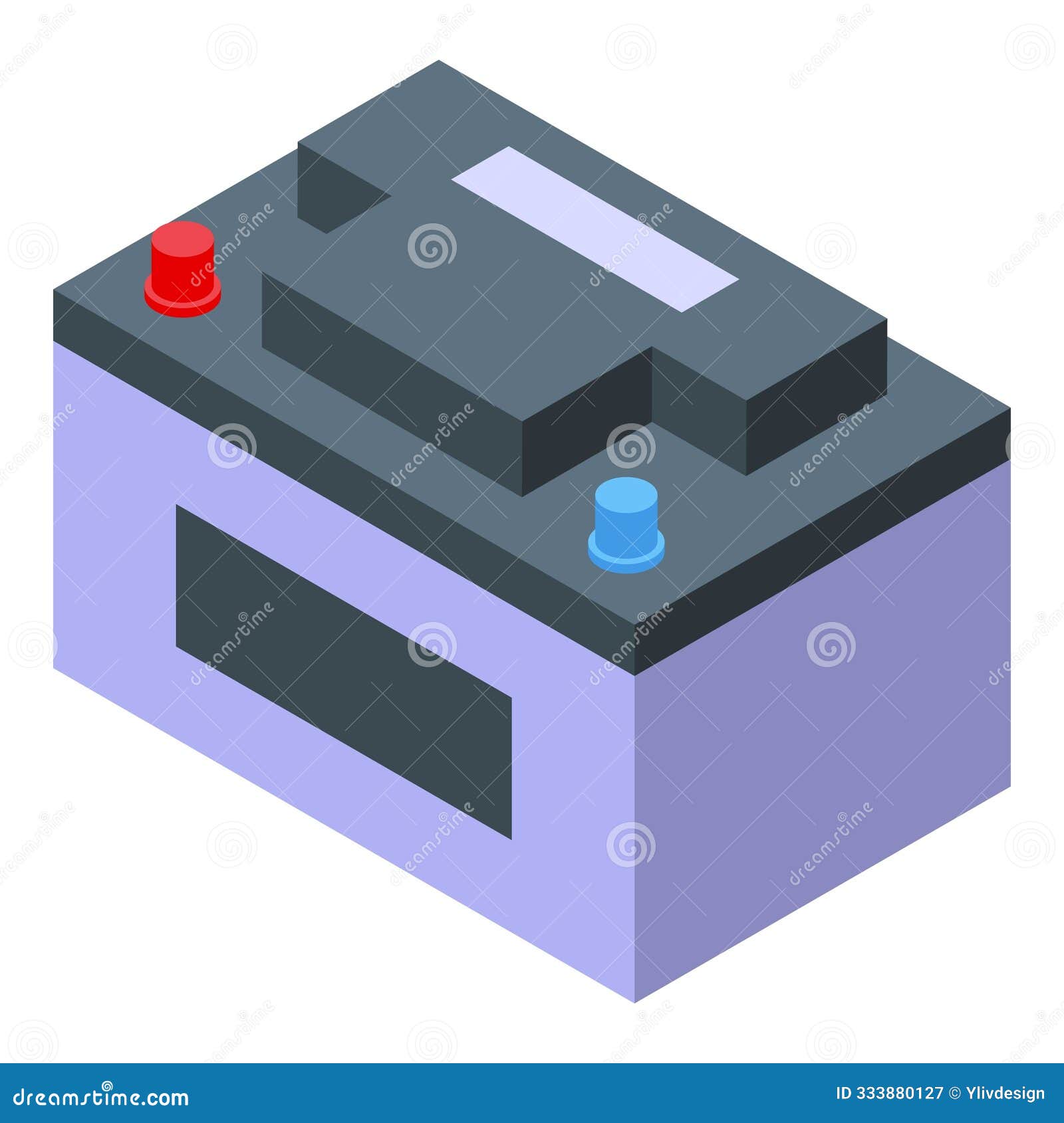 Accumulator Battery Providing Electricity Powering Devices Cartoon ...