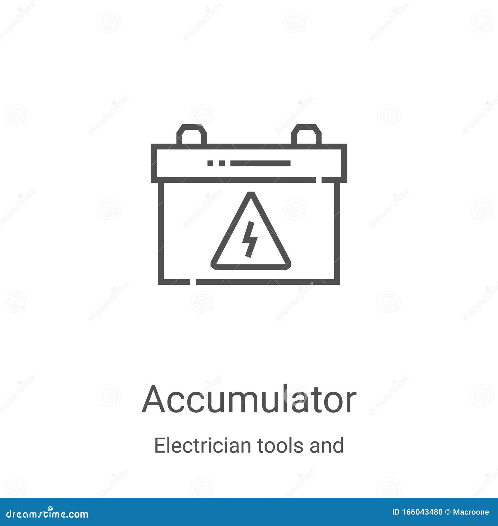 Accumulator Icon Vector from Electrician Tools and Elements Collection ...