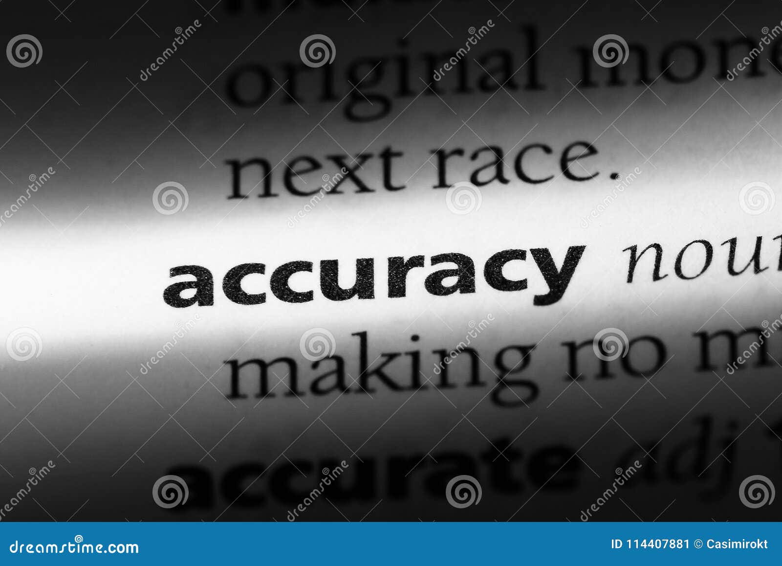 Accuracy stock image. Image of closeup, concept, english - 114407881