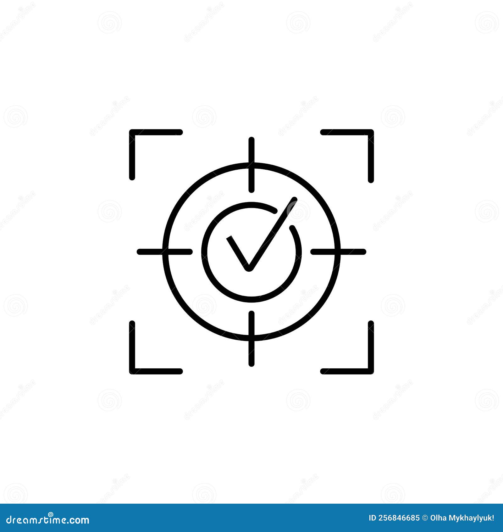 Accuracy Aim Line Vector Icon for Achievement, Success, Motivation and ...