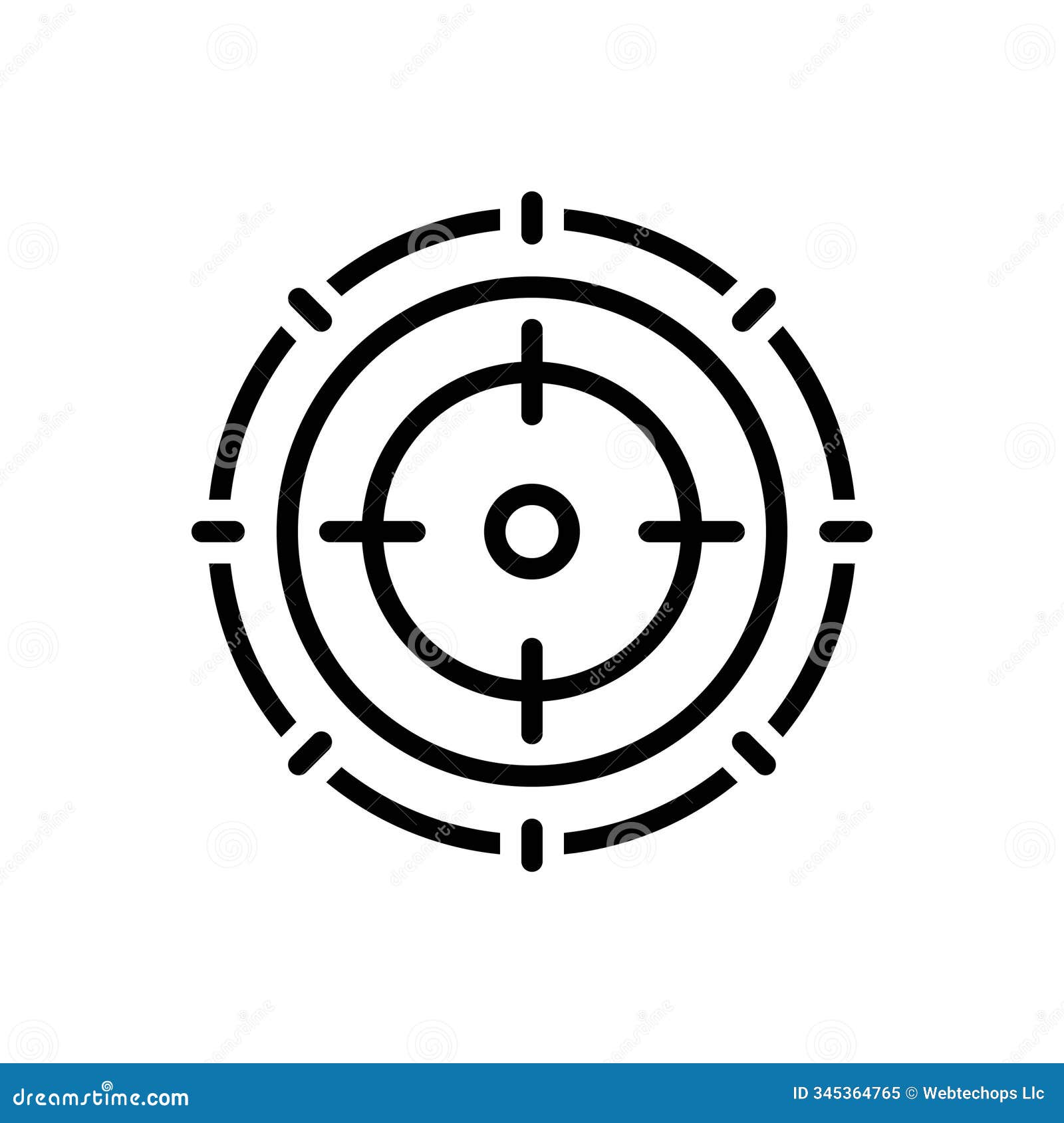 Black Line Icon for Accuracy, Goal and Target Stock Illustration ...