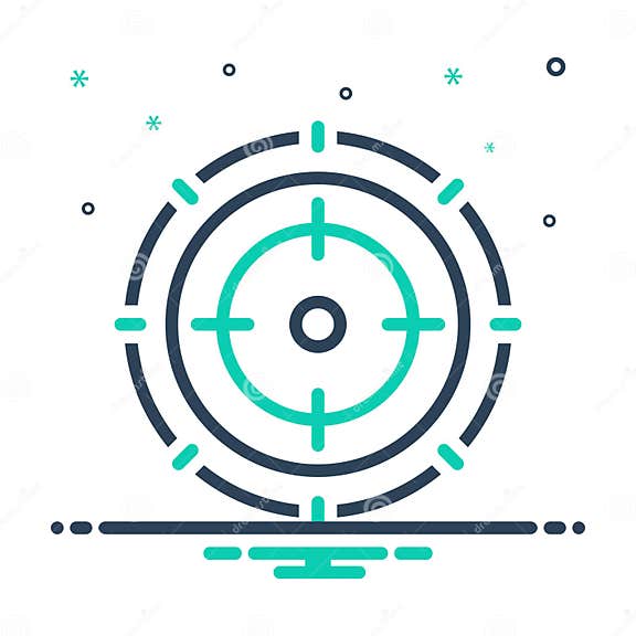 Mix Icon for Accuracy, Goal and Target Stock Illustration ...