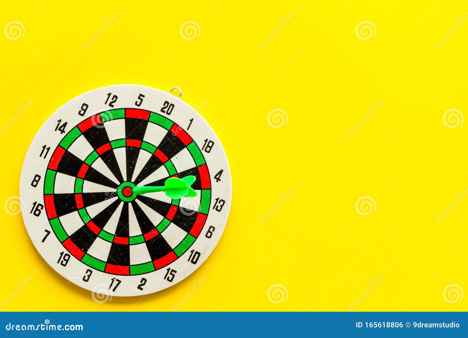 Accuracy of Precision Concept. Dartboard and Arrows on Yellow ...