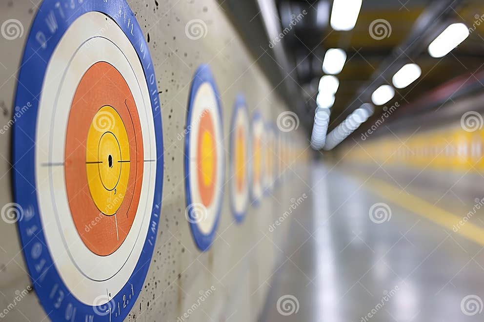 Accuracy at Shooting Range Precise Hits on Paper Targets Symbolize ...