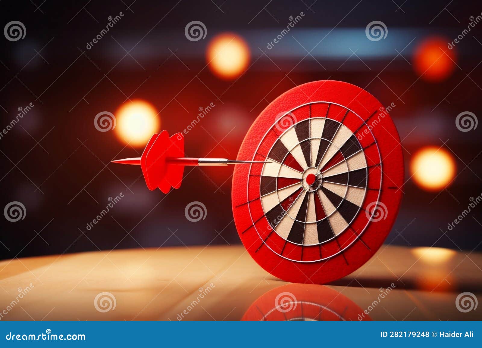 Accurate Arrow Hit Target. Generative AI Stock Illustration ...