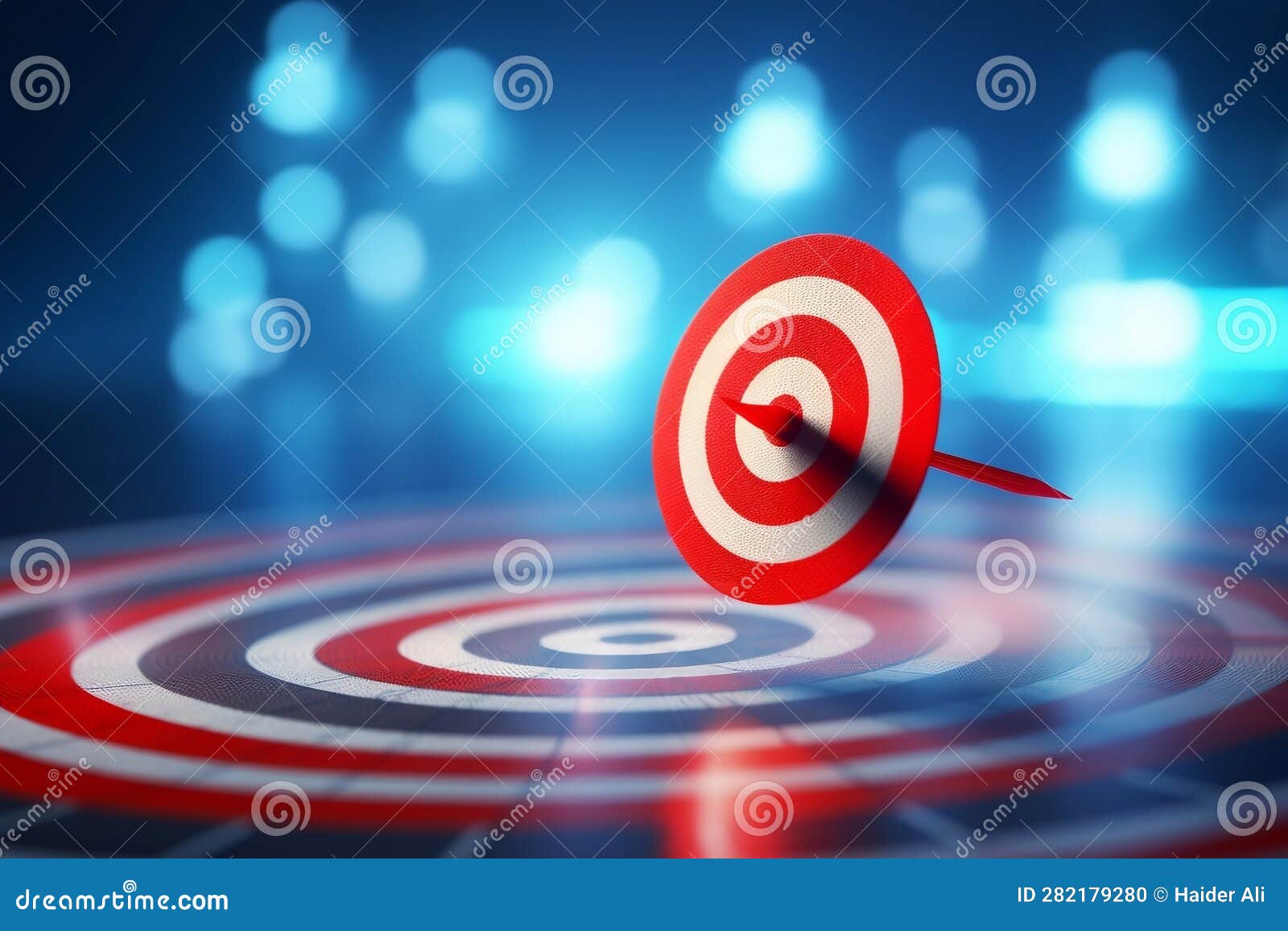 Accurate Arrow Hit Target. Generative AI Stock Illustration ...