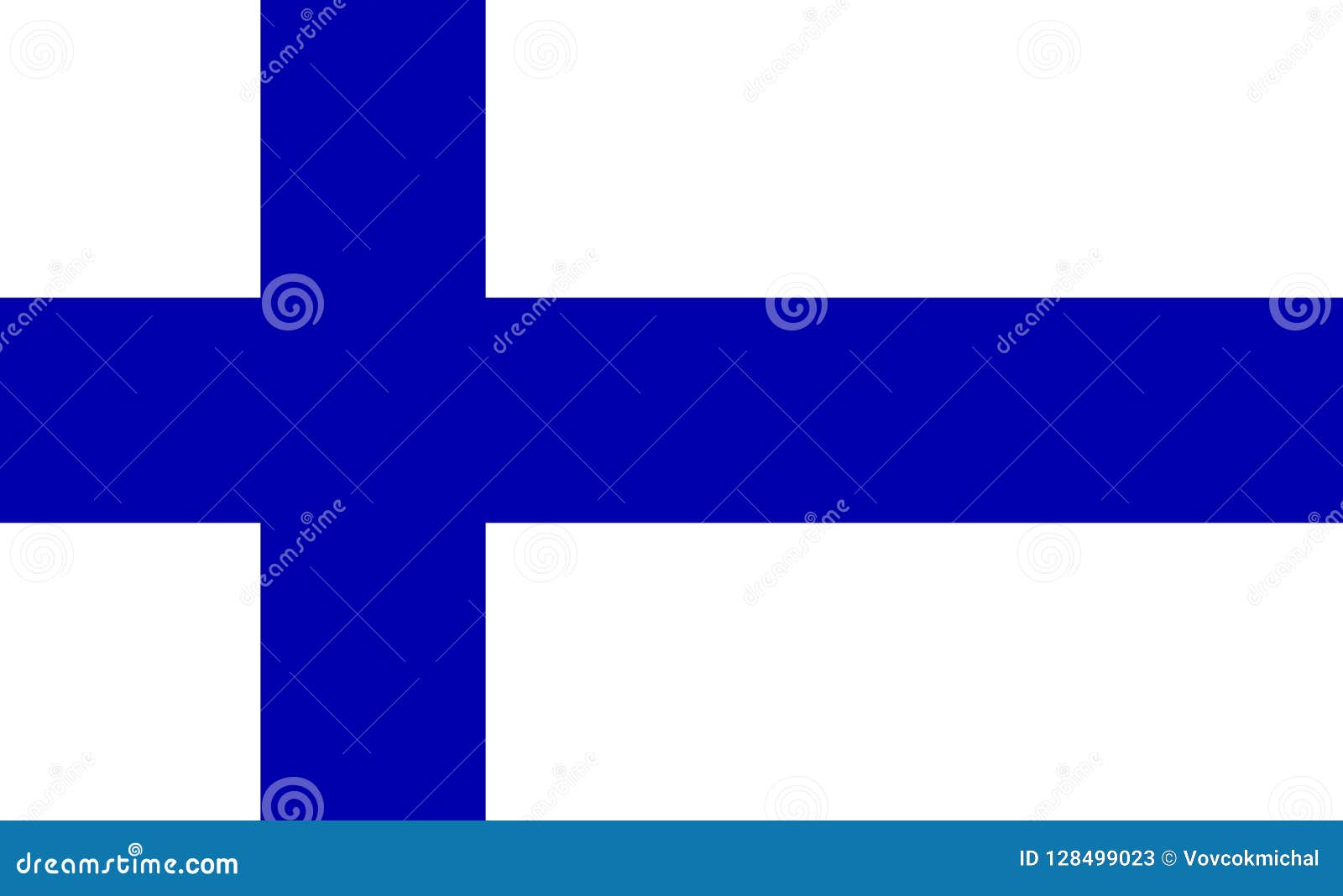Accurate Finland flag stock vector. Illustration of patterns - 128499023