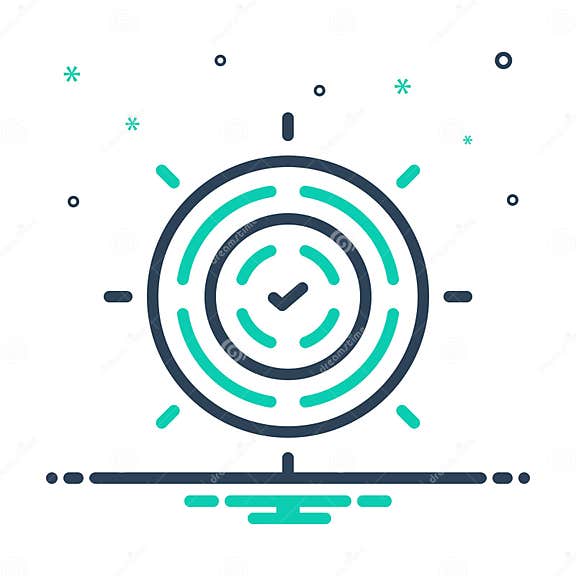 Mix Icon for Accurate, Target and Focus Stock Vector - Illustration of ...