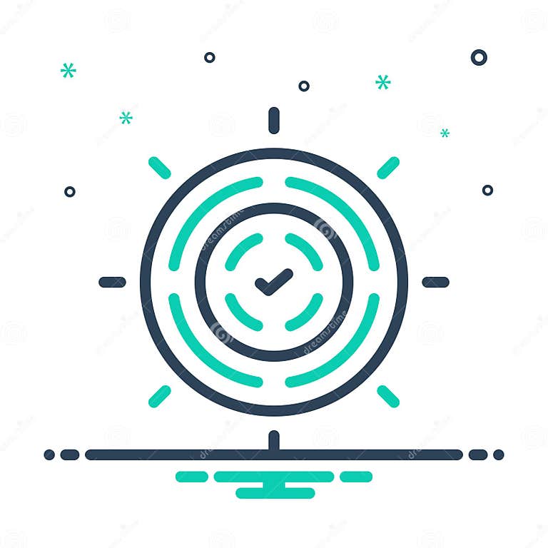 Mix Icon for Accurate, Target and Focus Stock Vector - Illustration of ...