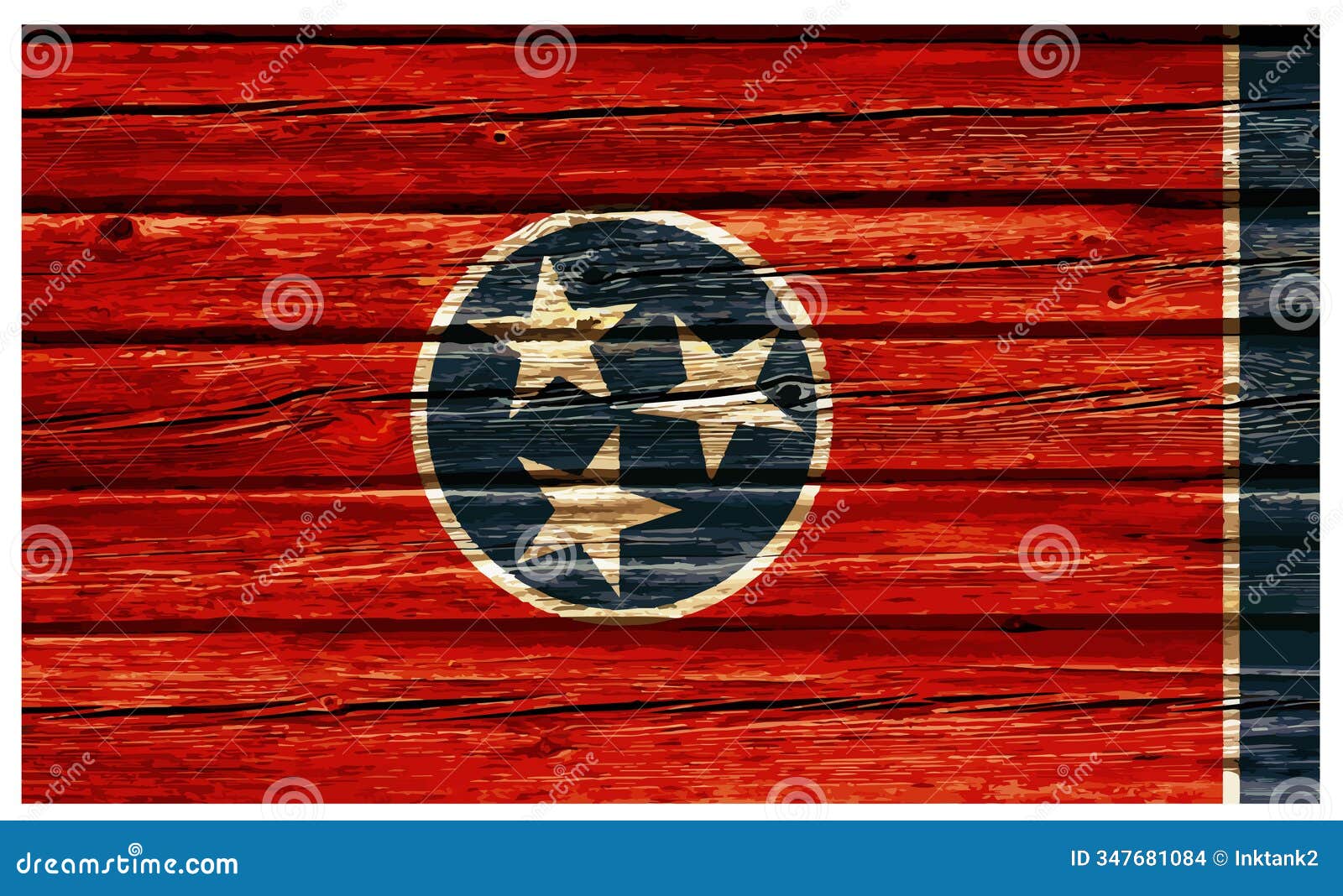 Accurate Tennessee Flag on Old Rustic Timber Stock Vector ...