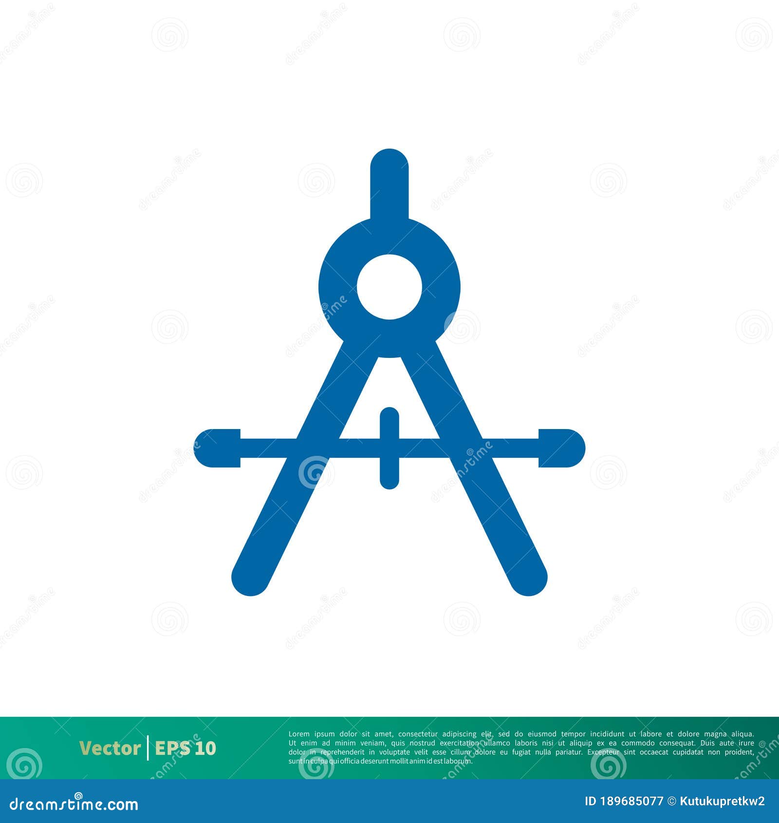 Architecture Compass And Paper Icon. Engineering Related Doodle Concept ...