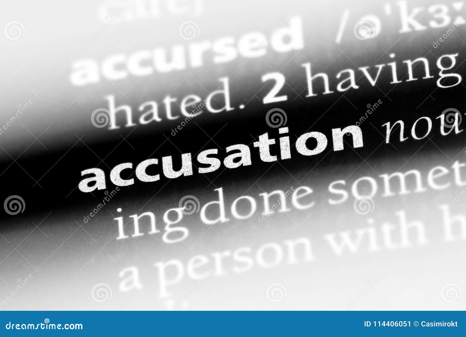 Accusation stock image. Image of printed, writing, english - 114406051