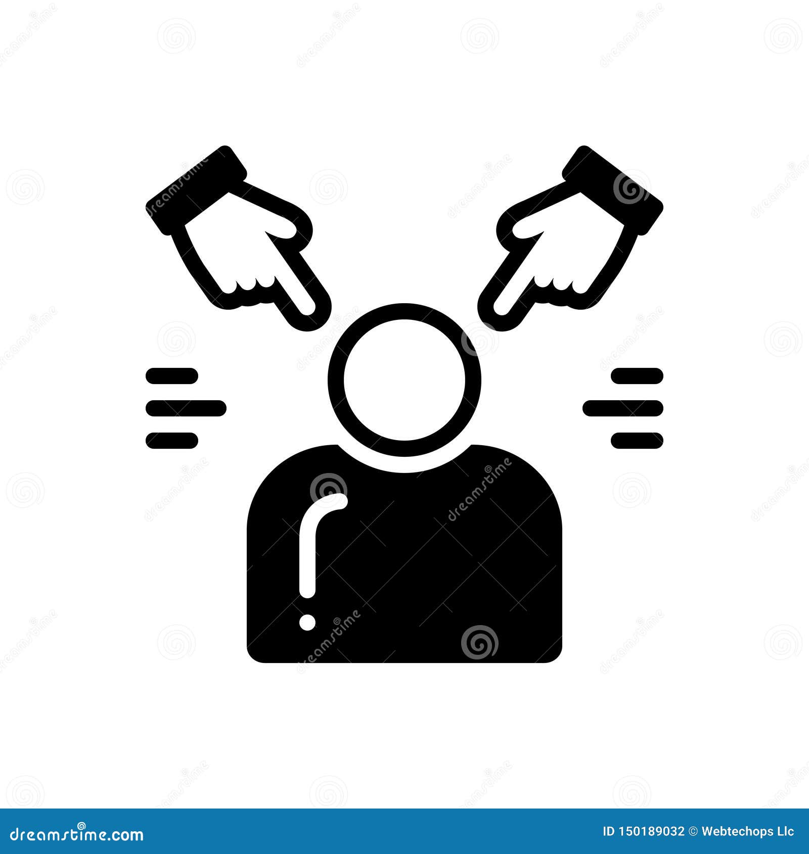 Black Solid Icon for Accusation, Allegation and Imputation Stock Vector ...
