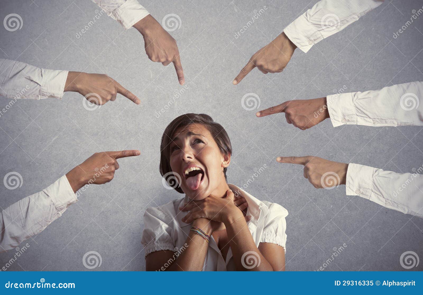 Accused businesswoman stock image. Image of frustration - 29316335
