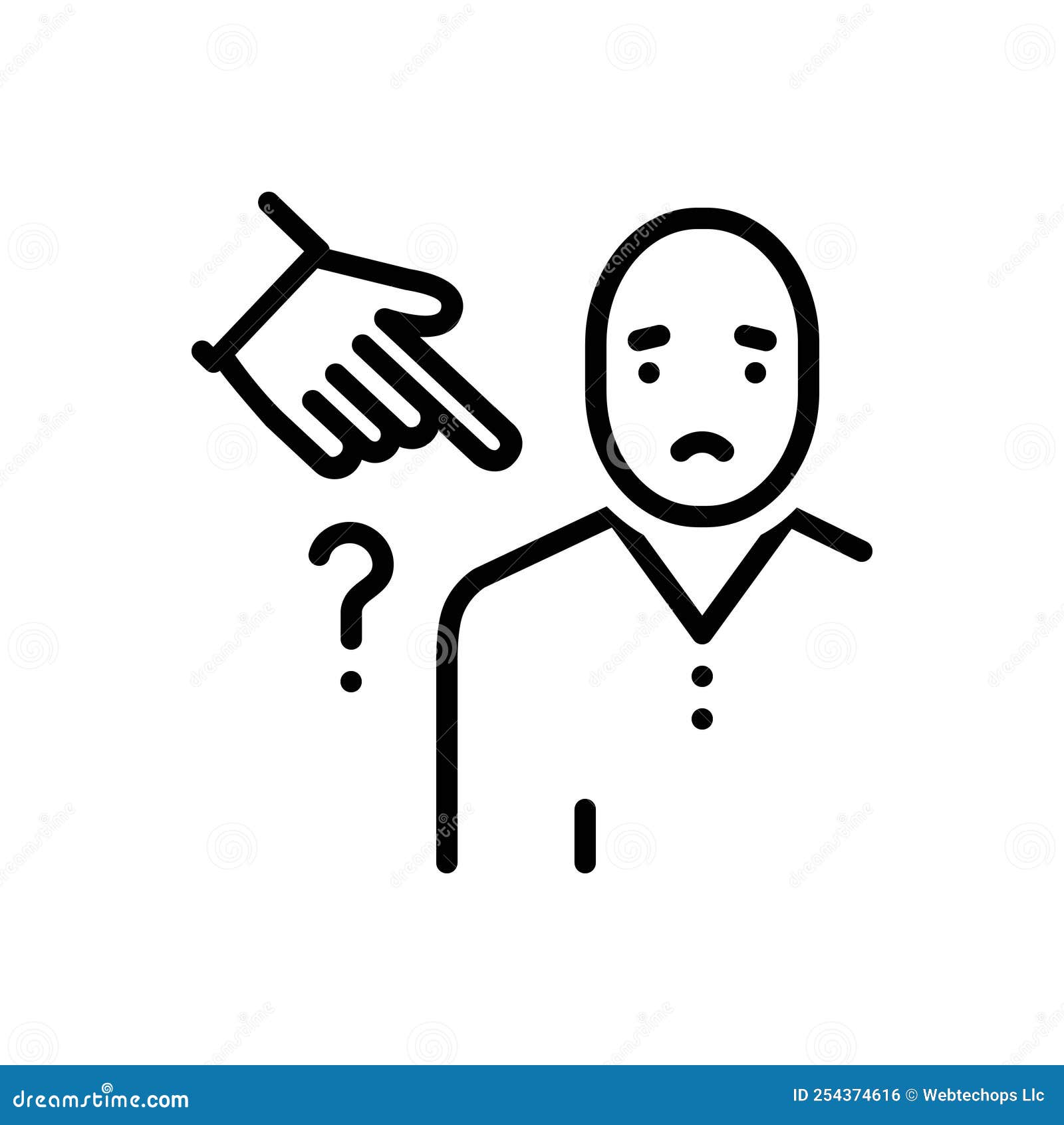 Black Line Icon for Accused, Condemned and Imposition Stock ...