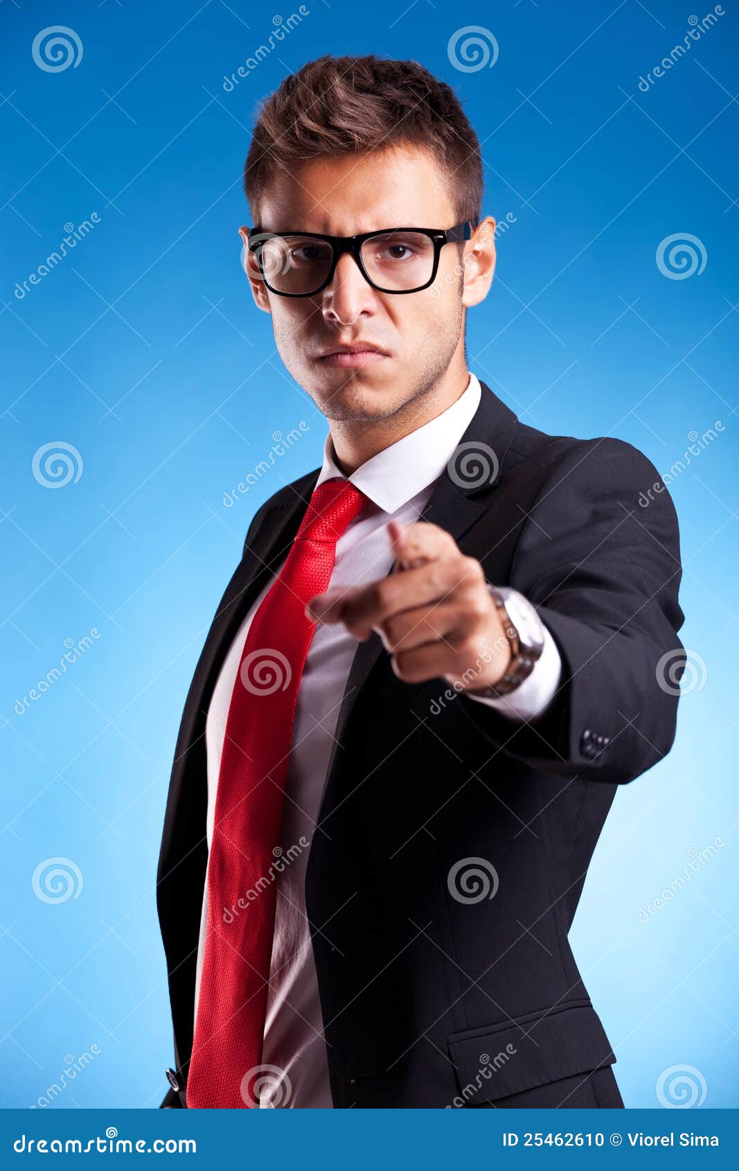 Accusing Young Business Man Stock Photo - Image of businessman ...