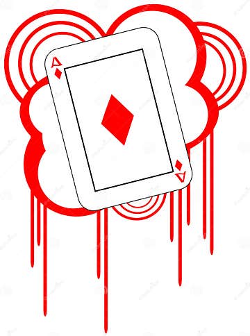 Ace Card on Abstract Background Isolated Stock Illustration ...