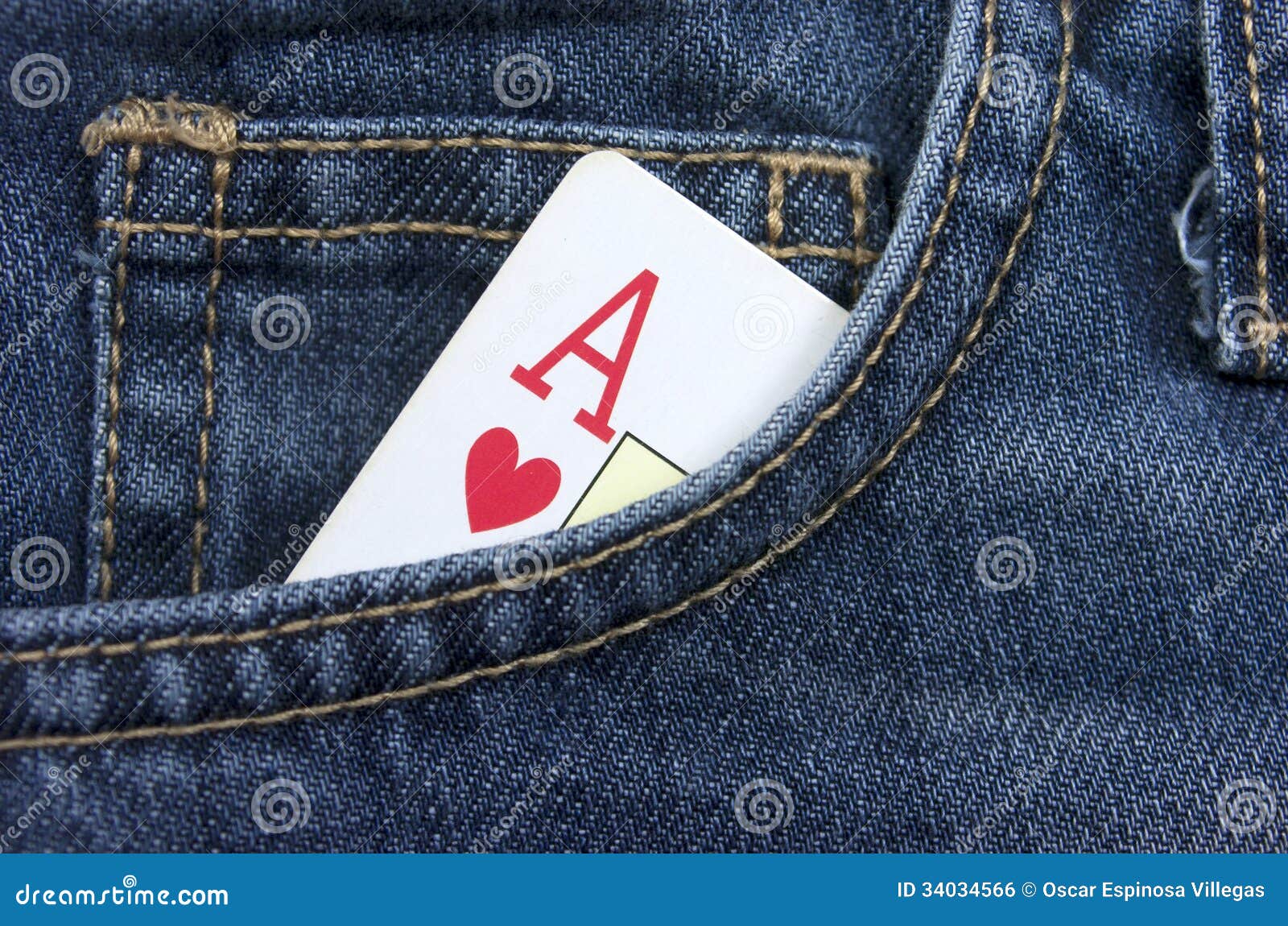 Ace card. Jeans stock photo. Image of playing, cheat - 34034566