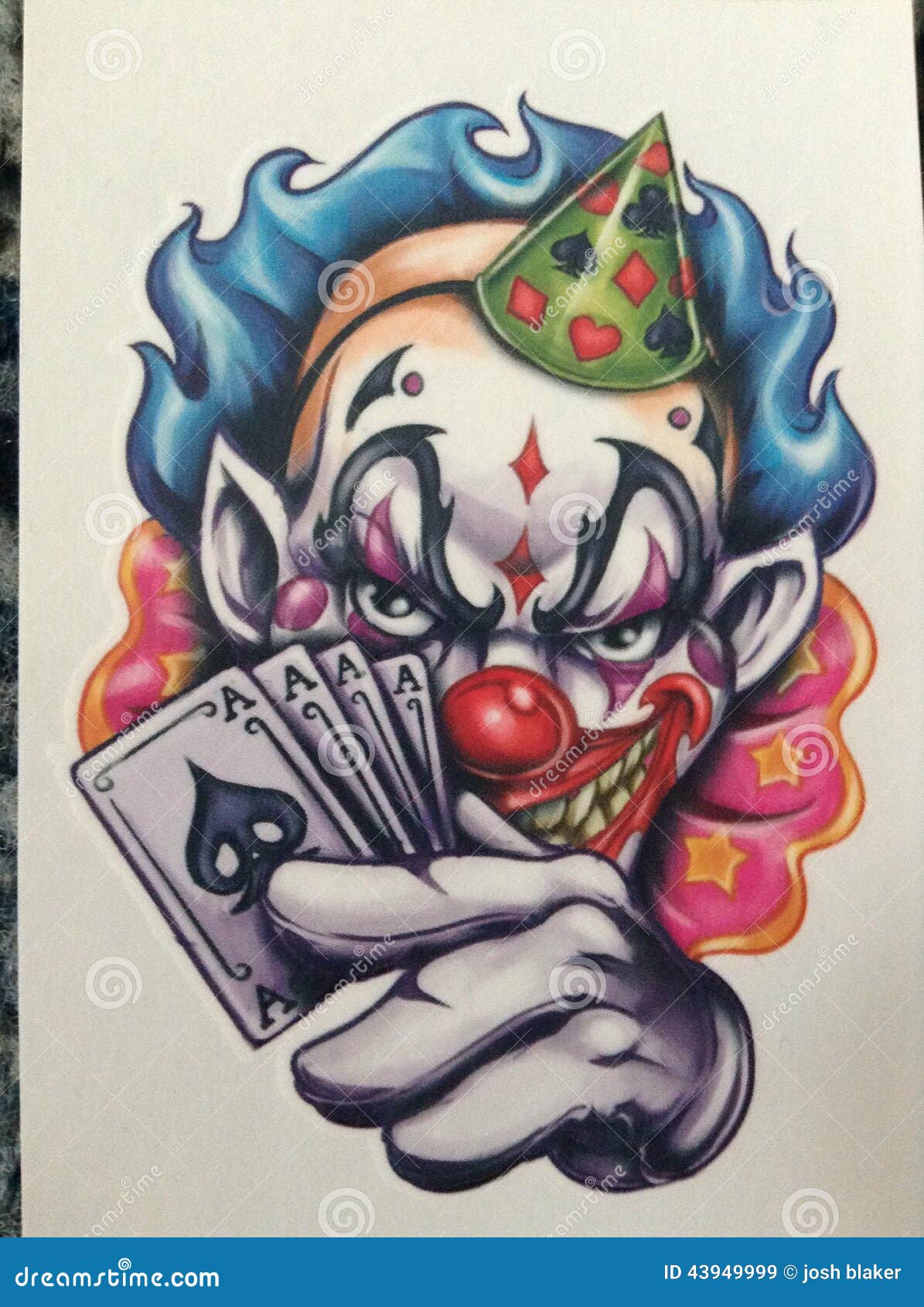 Ace clown editorial stock image. Image of joke, scary - 43949999