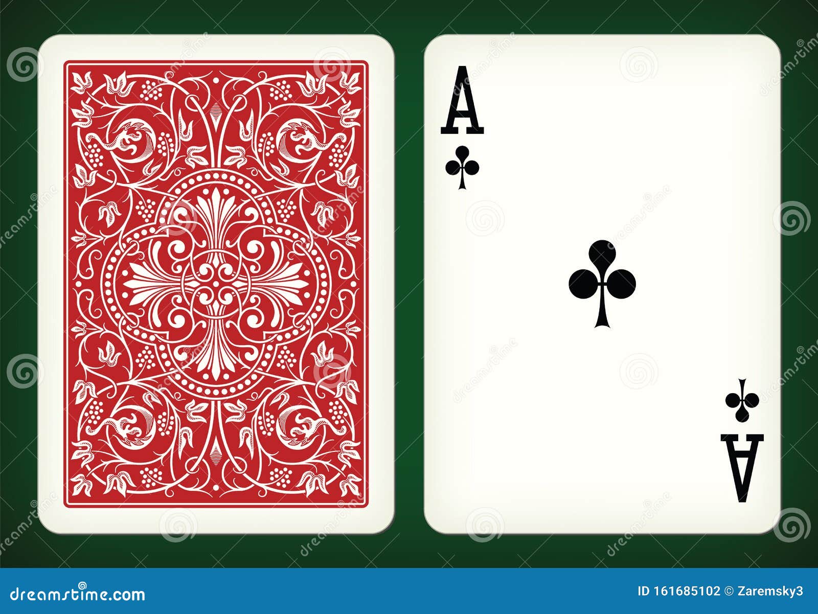 Ace of Clubs - Playing Cards Vector Illustration Stock Vector ...